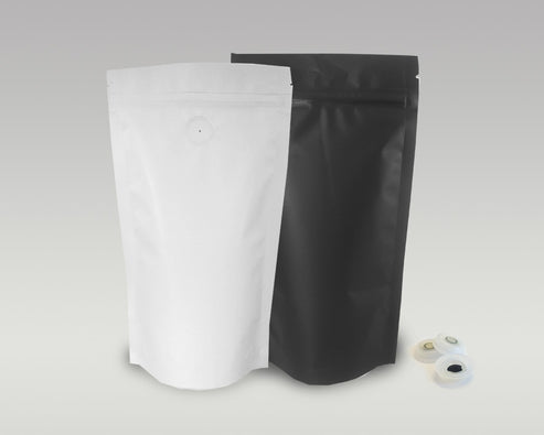 Self Standing 250g MATTE BLACK or WHITE Pouches – Safaripack